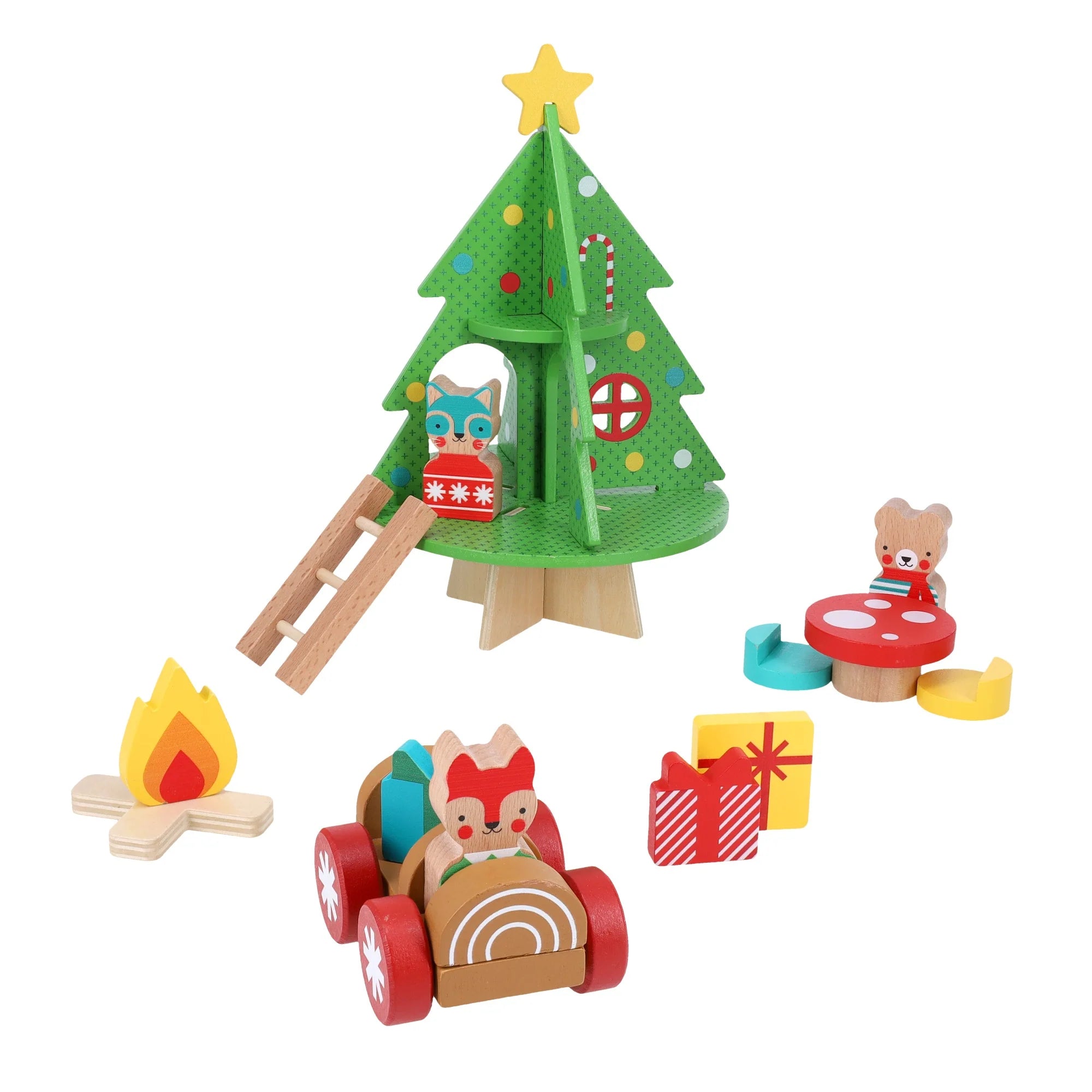 Christmas Treehouse Wooden Play Set – minnow 02807